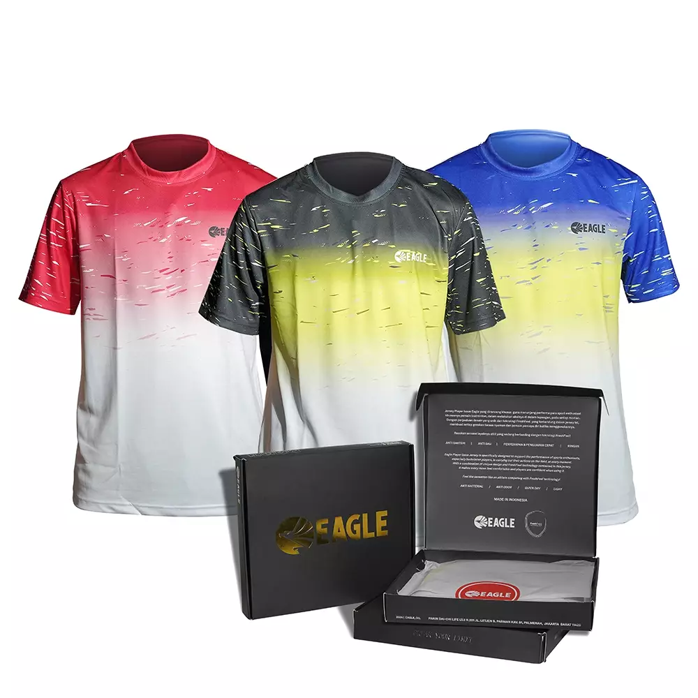 Jual Eagle Eagle T-Shirt Badminton Jersey Gradient Player Issue - MERAH/PUTIH Original 2025 ...