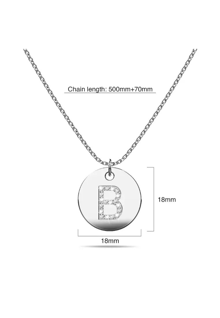 Buy Bullion Gold Initials Fabulous Alphabet Letter Necklace White Gold ...