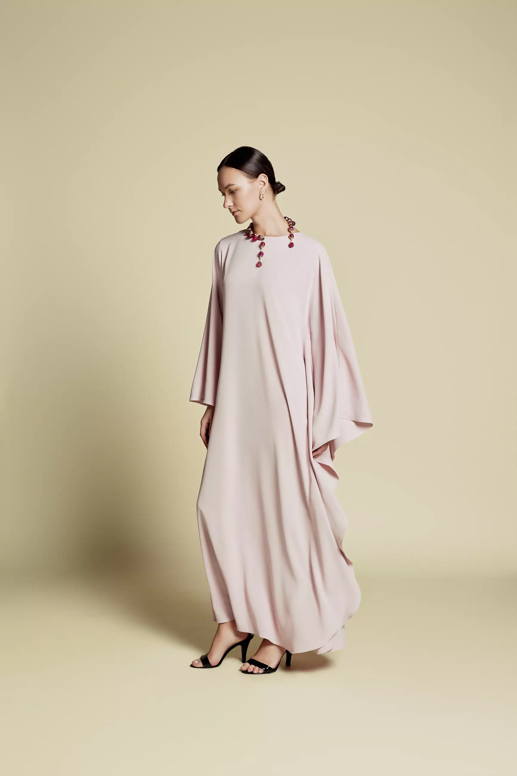 Jual Demure & Co DEMURE&CO - Asymmetrical Kaftan in Crepe de Chine Baby ...