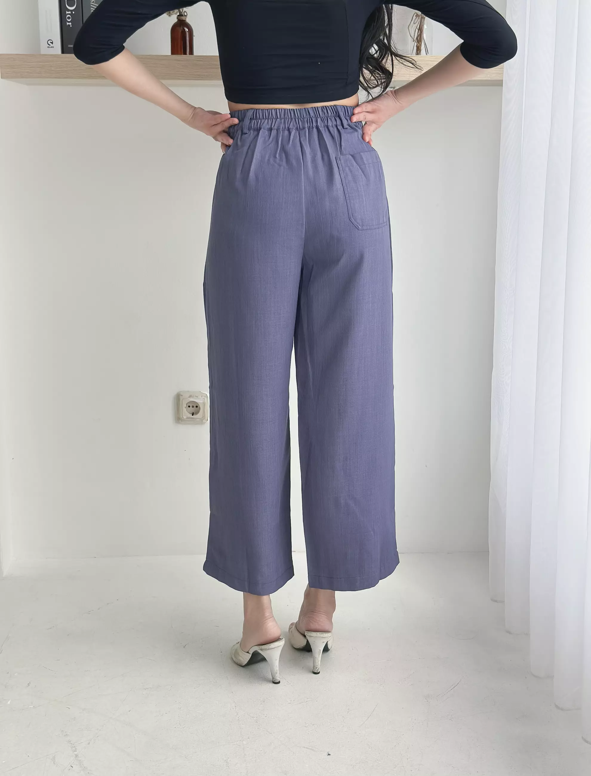 Jual INSTYLE BY SURI Cloe Pants in Dark Blue [P22024] Original 2025 ...