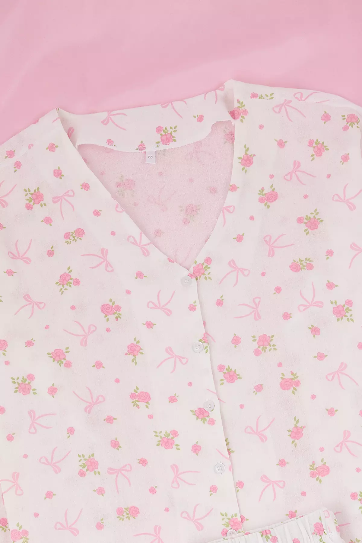 Buy Trendyol White-Multicolor 1% Cotton Floral And Ribbon/Bow Muslin ...