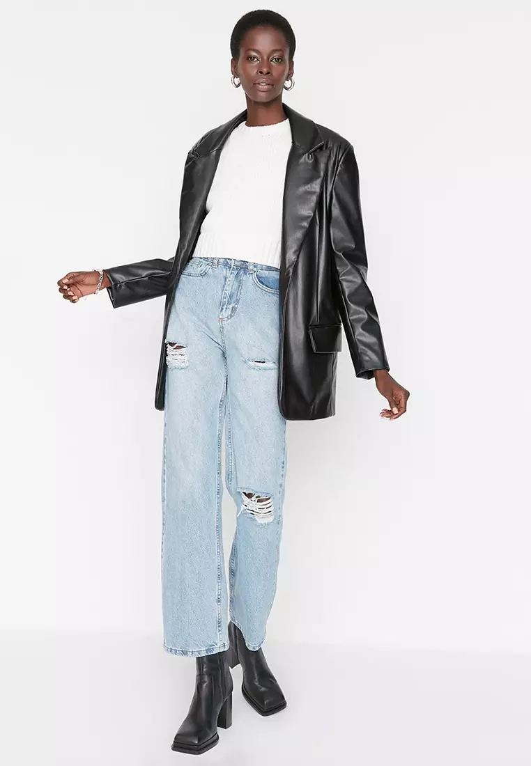 Buy Trendyol High Waist 90's Jeans 2025 Online | ZALORA