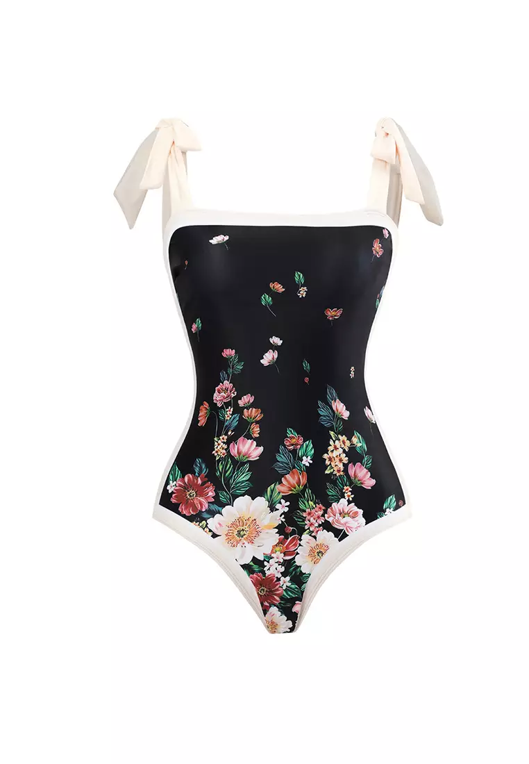 ZITIQUE Two-Piece Set - One-Piece Spa Swimsuit With Chiffon Cover Up ...