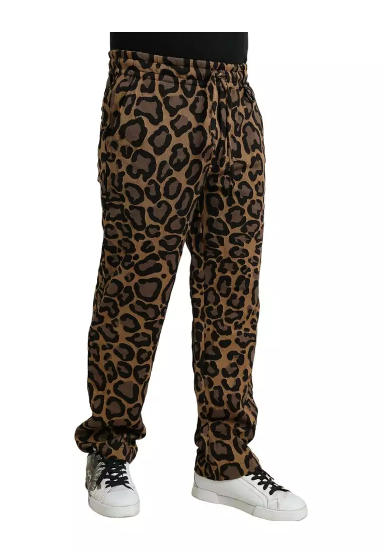 Buy Dolce & Gabbana Leopard Print Pants Casual Style Men Online ...