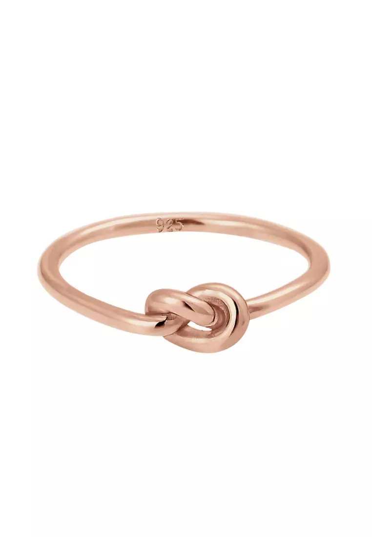 Buy ELLI GERMANY Knot Ring – Rose Gold-Plated Silver 2026 Online | ZALORA