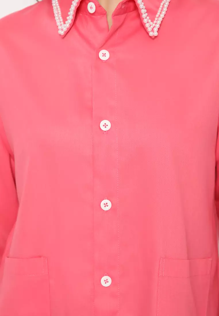 Jual Me and Mon Women Kemeja Payet In Fusha Me and Mon Original 2024 ...