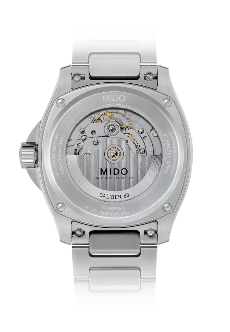 Buy Mido Mido Multifort TV Big Date Green Dial Stainless Steel Band ...