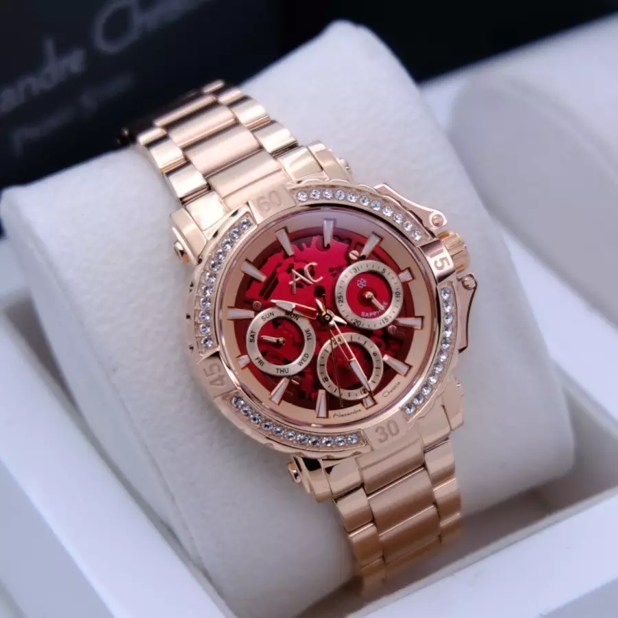 Jual Alexandre Christie Alexandre Christie 9205 Rosegold Dasar Merah ...