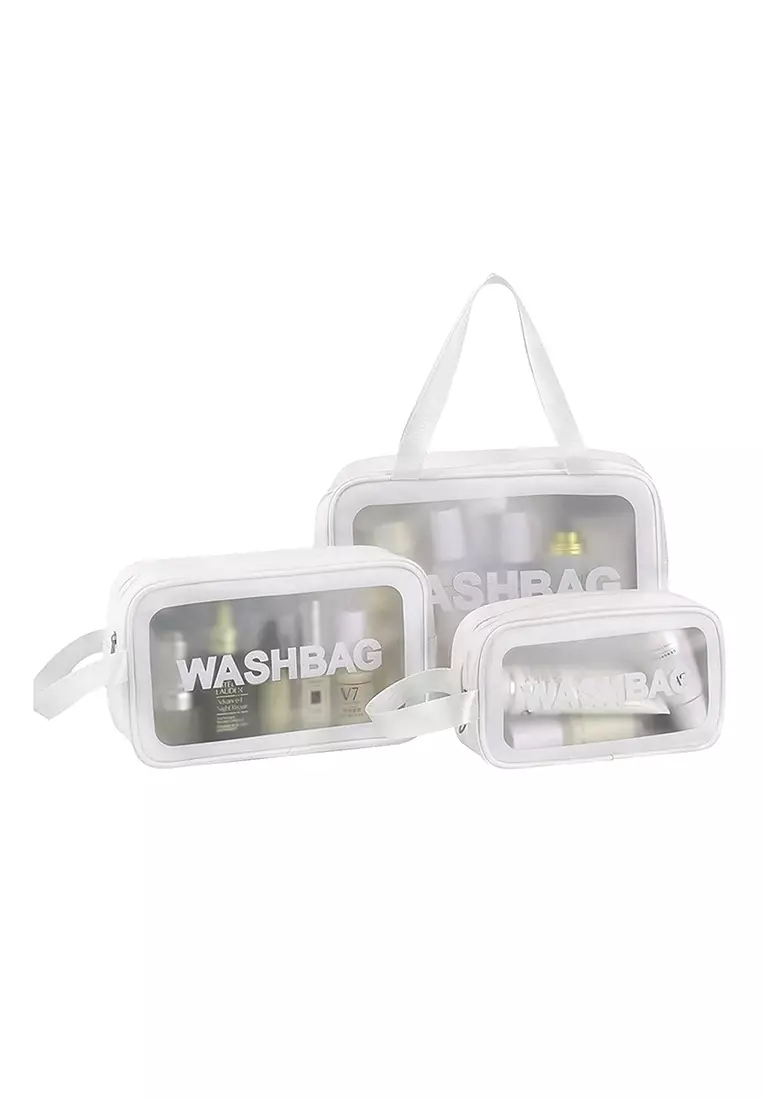 Buy A FRENZ 3 Pcs Clear Waterproof PVC Zipper Travel Pouch Online ...