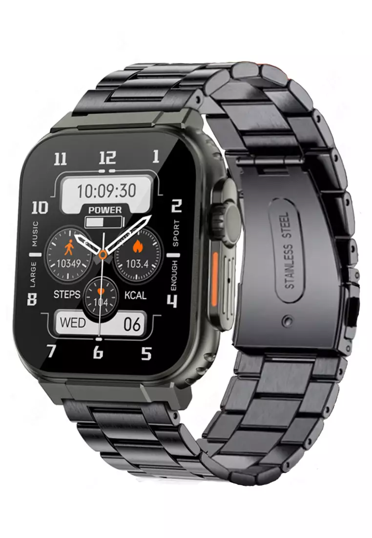 Buy EGLANTINE Unisex Smart Watch - Bluetooth Call - 1.96 Inch AMOLED HD ...