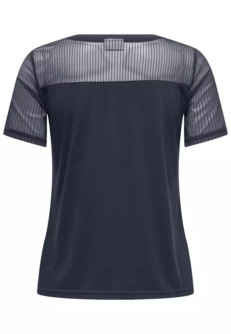 Buy JACQUELINE DE YONG Short Sleeve Stripe Mesh Top 2025 Online | ZALORA