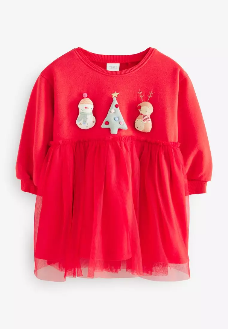 Buy NEXT Christmas Mesh Sweat Dress 2025 Online | ZALORA