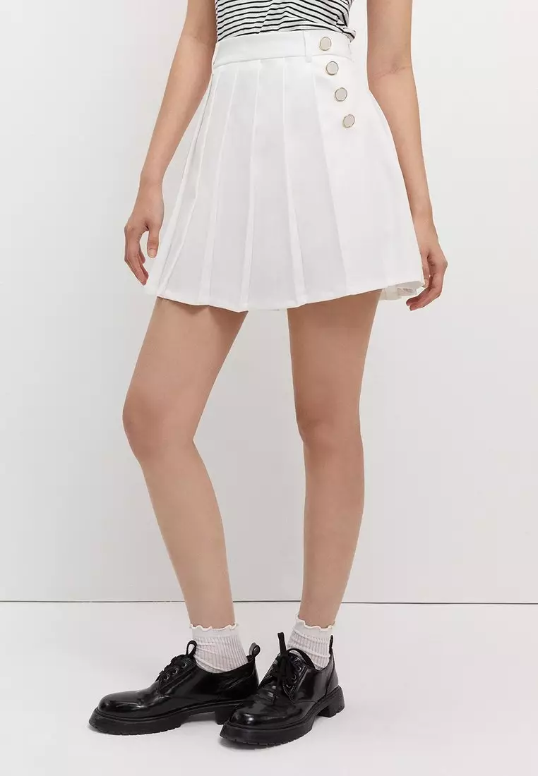 Buy Pomelo Pleated Chic Skort - White 2025 Online | ZALORA