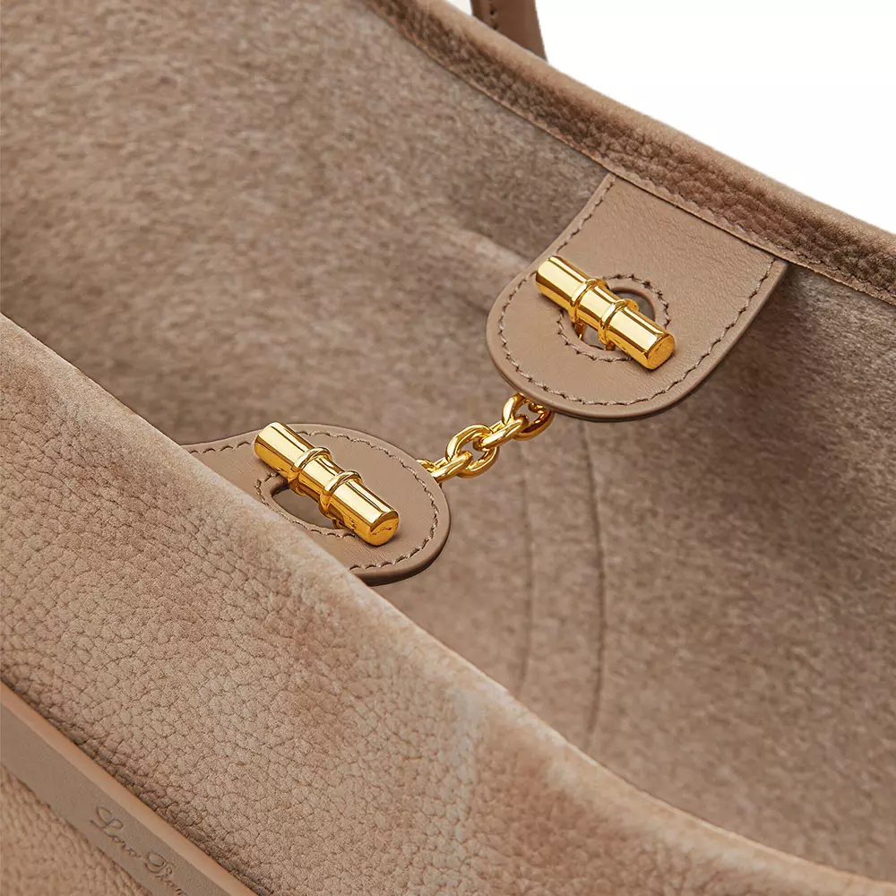 Jual Loro Piana Ghiera Shopper Small Bag Fume Taupe Ghw Original 2025 ...