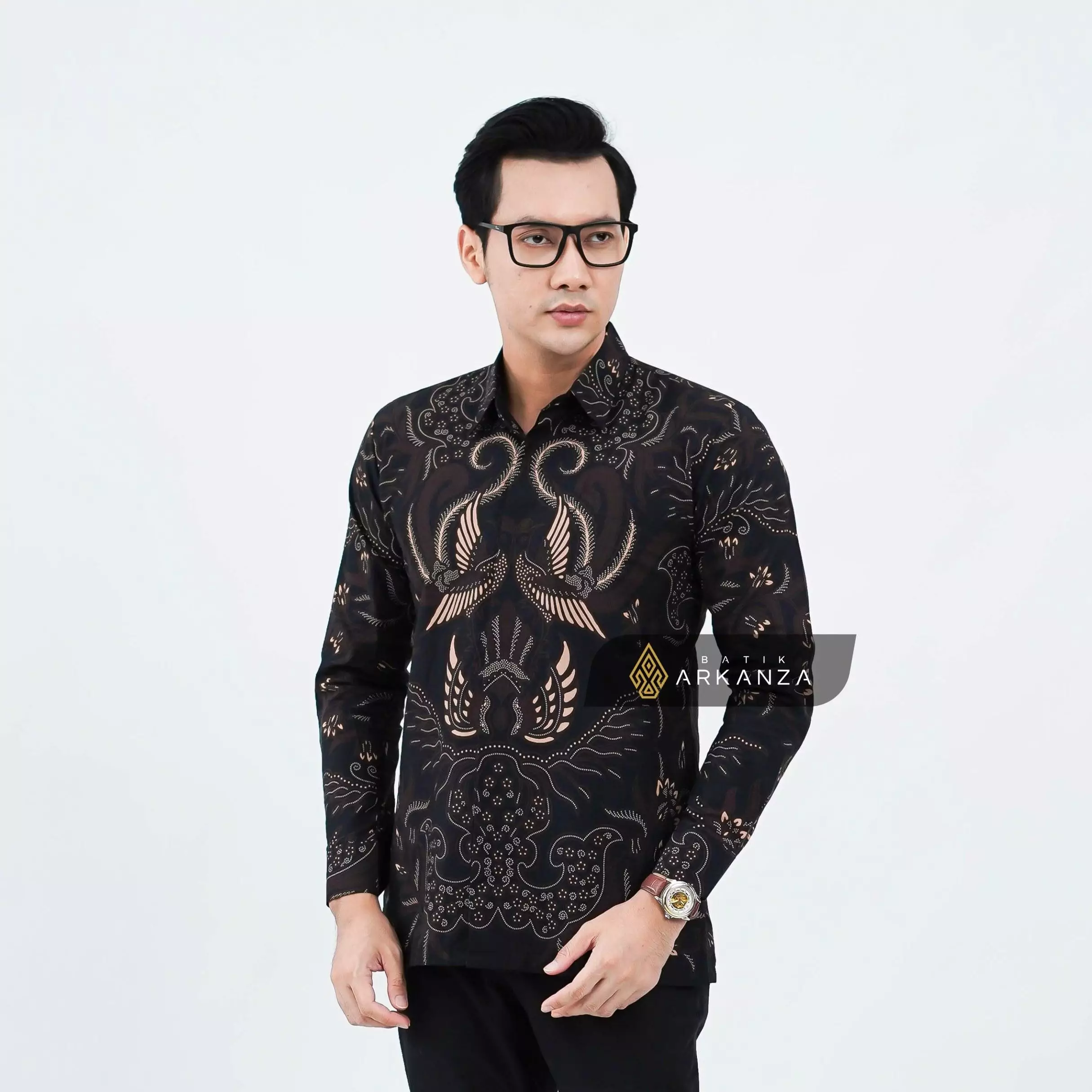 Jual Batik Arkanza Arkanza Kemeja Batik Premium Mahameru Hitam Original 2023 | ZALORA Indonesia