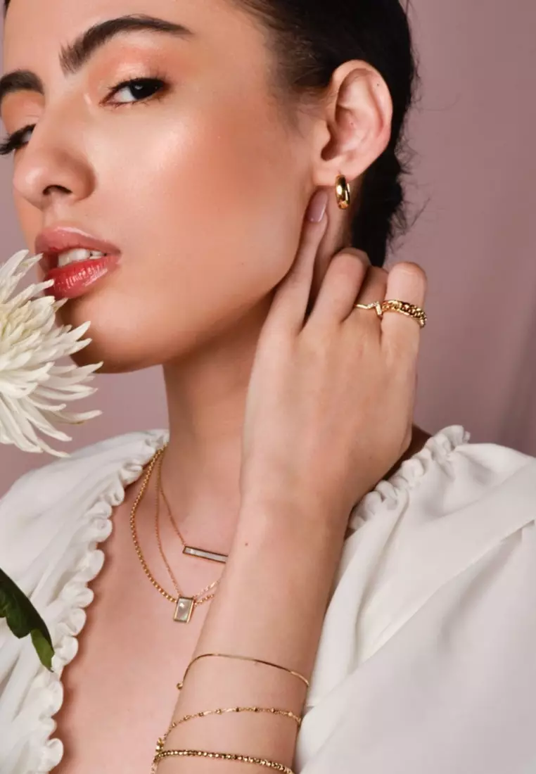 Buy Foundry Wishbone Stacker Ring 14k Gold 2025 Online | ZALORA Philippines