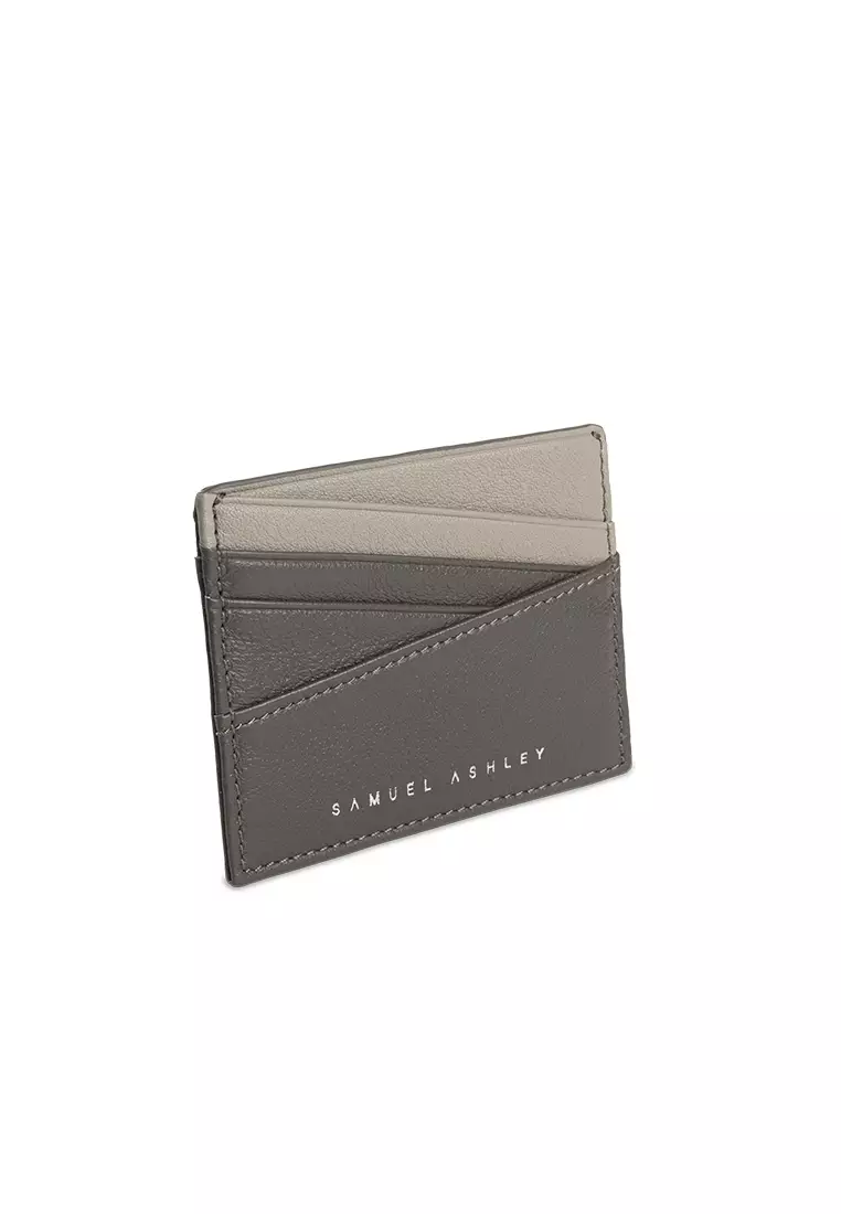 Samuel Ashley Silas Leather Card Holder - Storm Grey 2025 | Buy Samuel ...