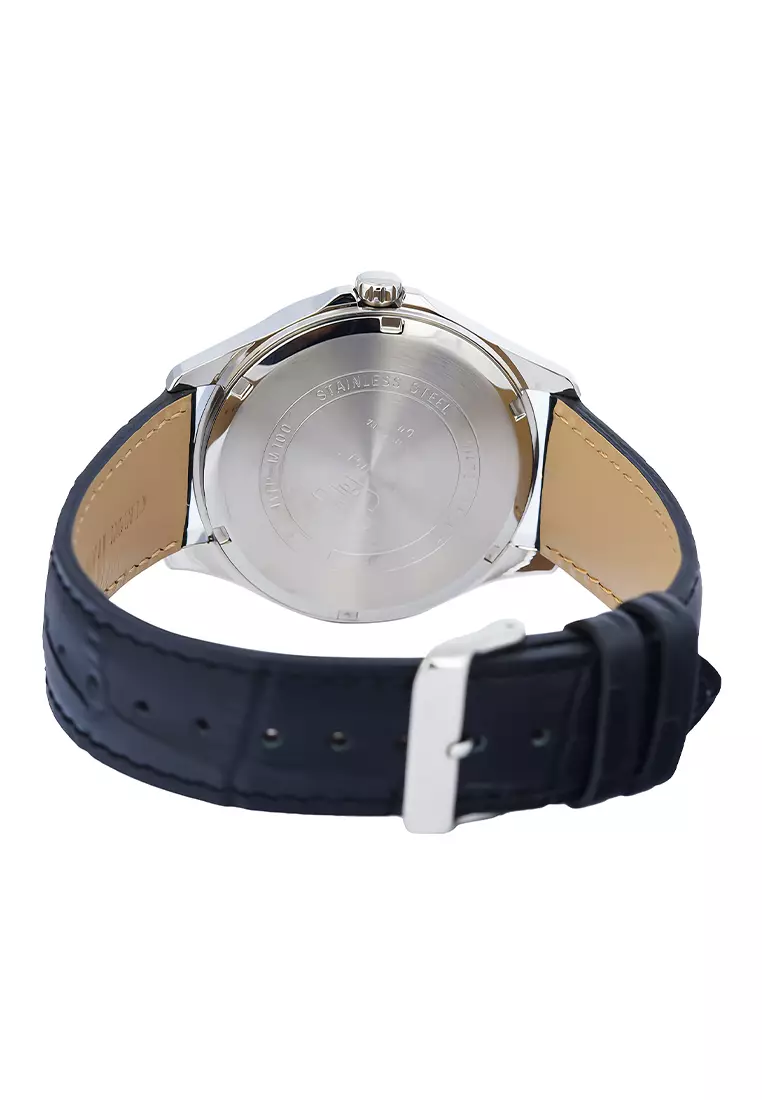 Jual Casio Casio - Jam Tangan Analog Pria - Silver - Black Leather ...