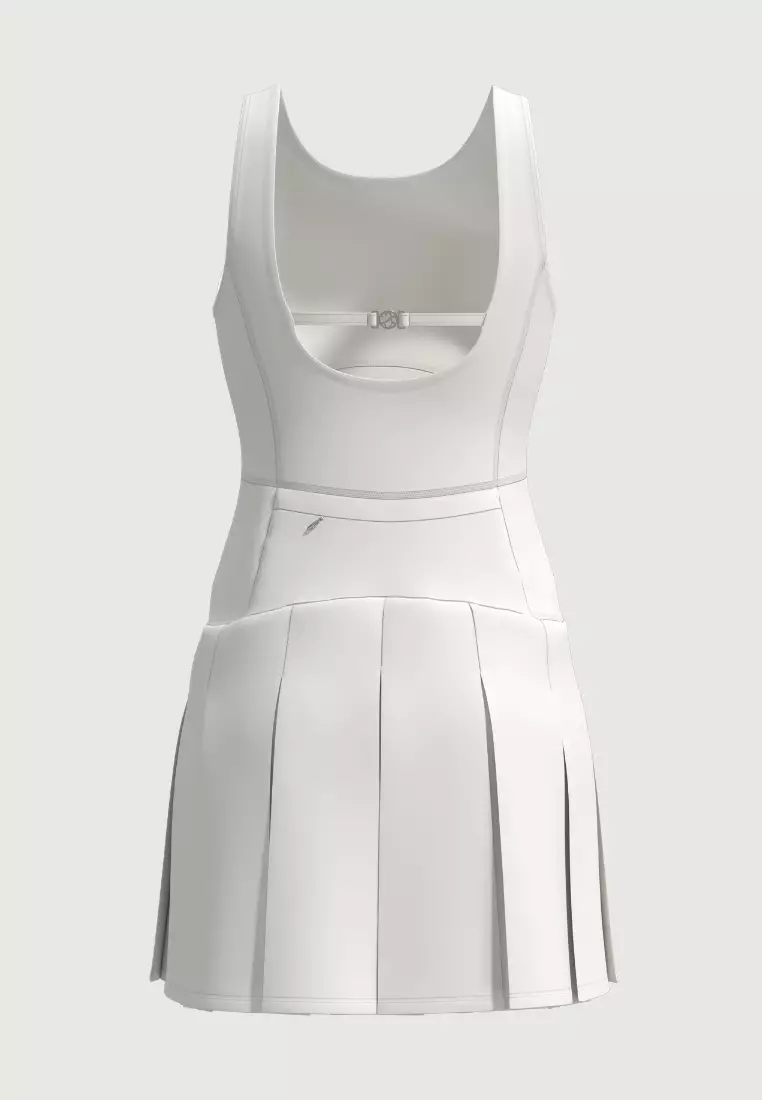 Buy Sunseeker White Square Back Pleated Dress with Shorts Set 2026 ...