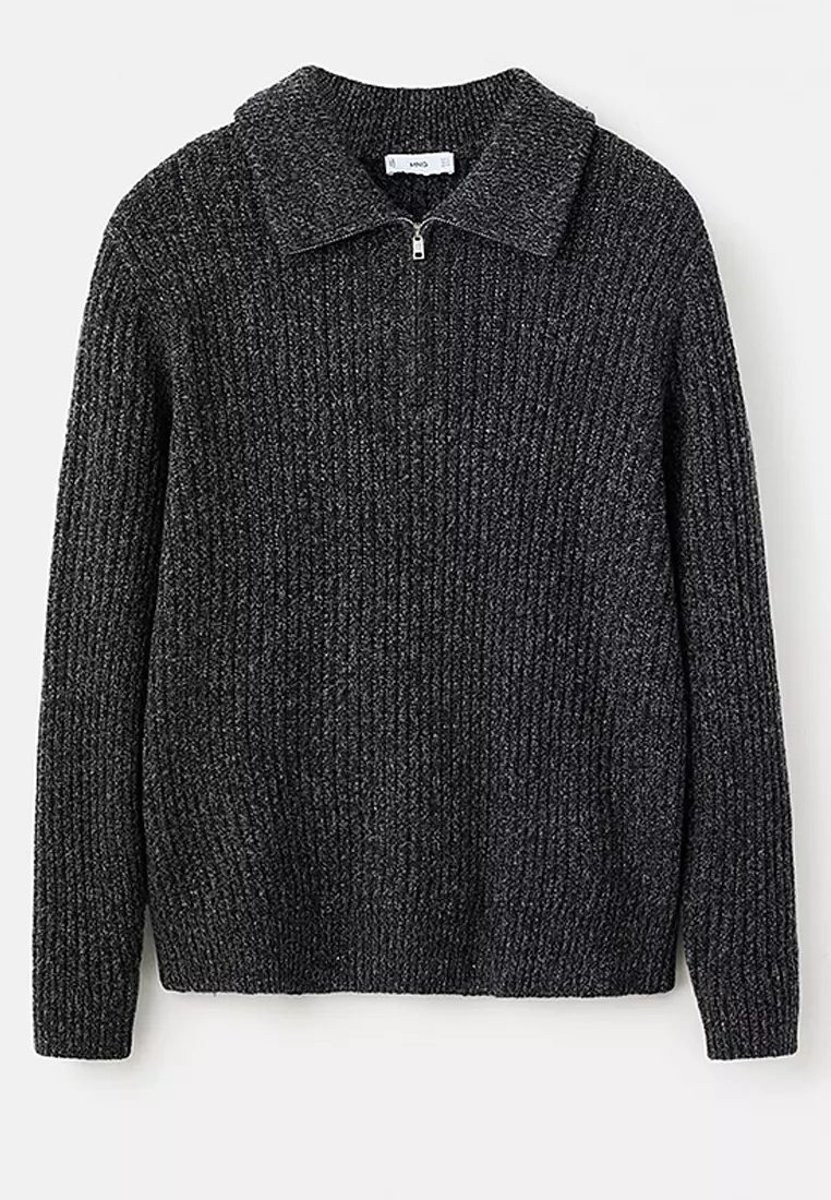 Buy MANGO Man Wool-Blend Sweater With Zip 2026 Online | ZALORA Philippines