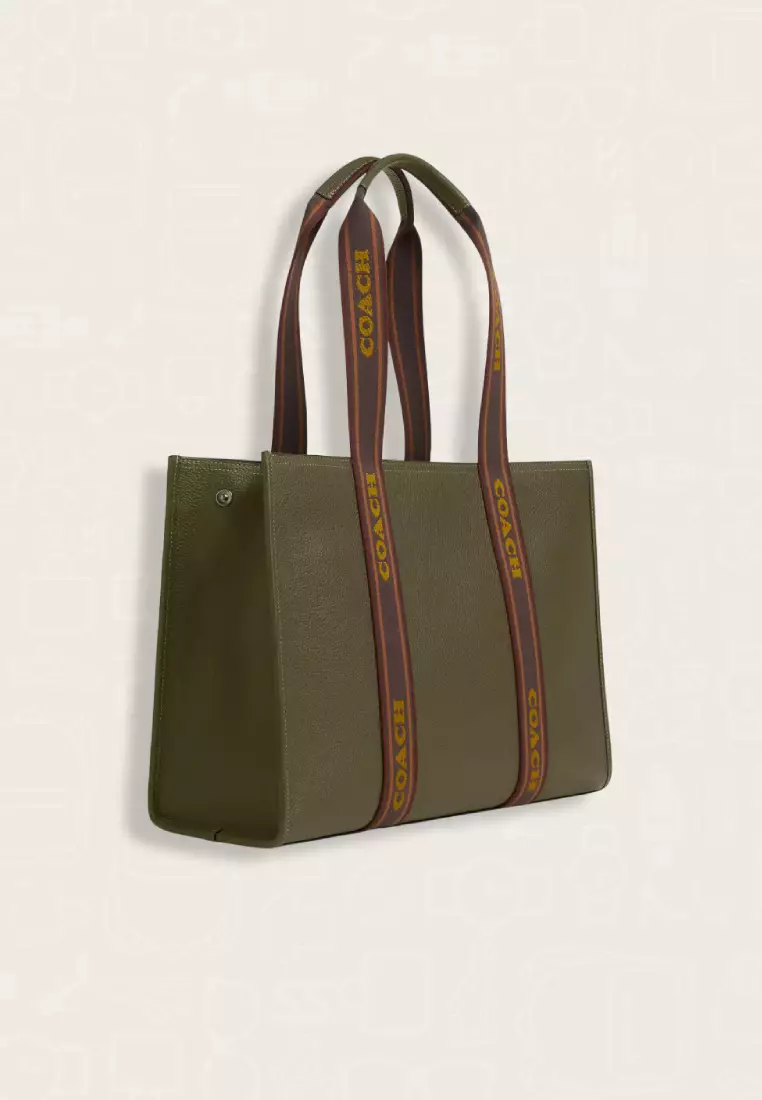 Jual Coach Coach Large Smith Tote Bag Olive Drab Original 2025 | ZALORA ...