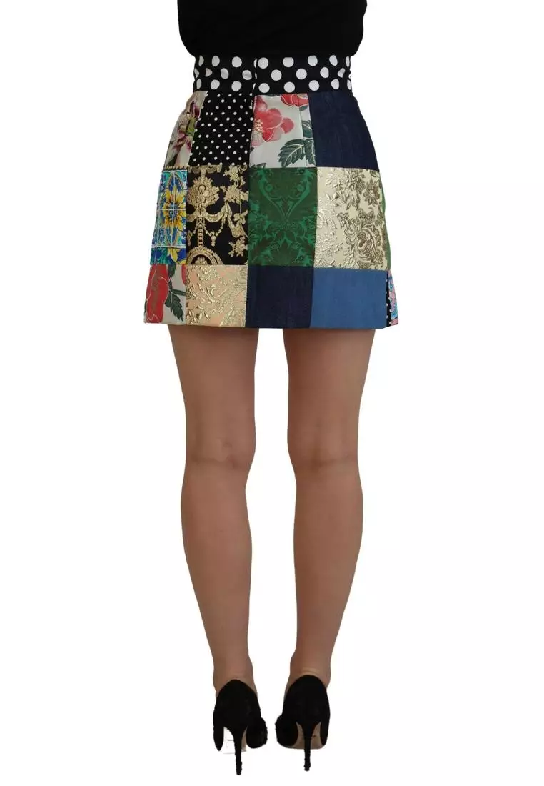 Buy Dolce & Gabbana Dolce & Gabbana Patchwork Mini Skirt Online | ZALORA Malaysia