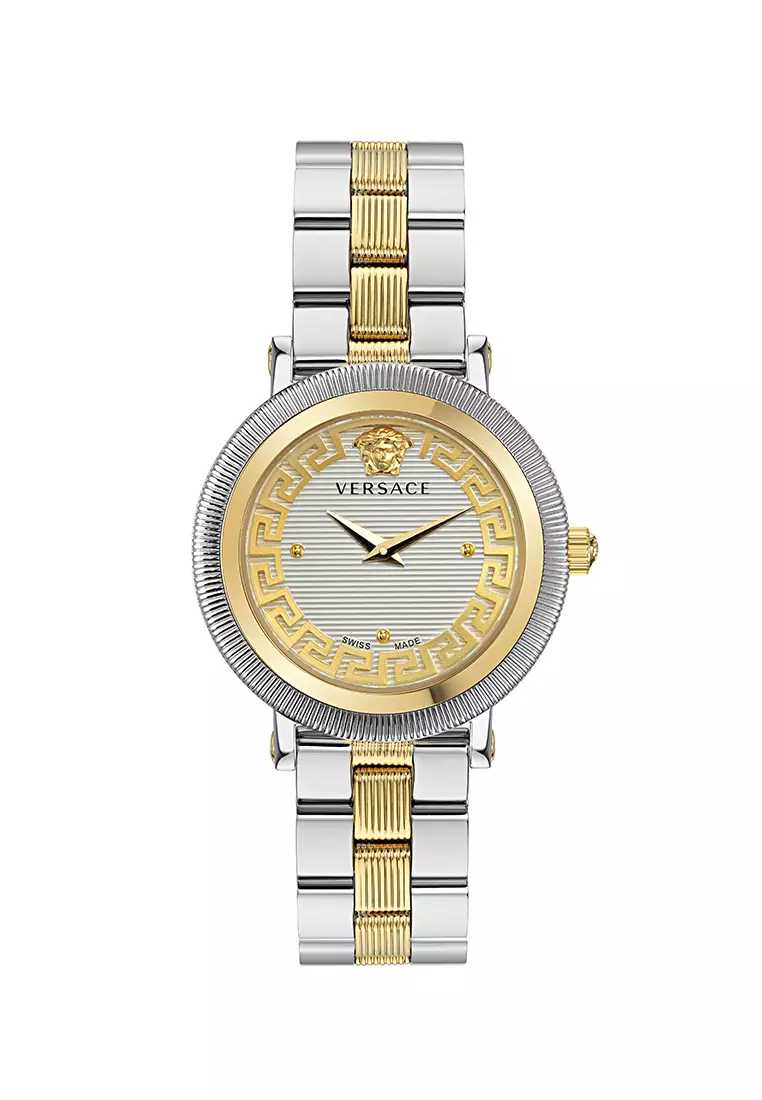 Buy VERSACE Versace Greca Flourish Two Tone Stainless Steel Analog ...