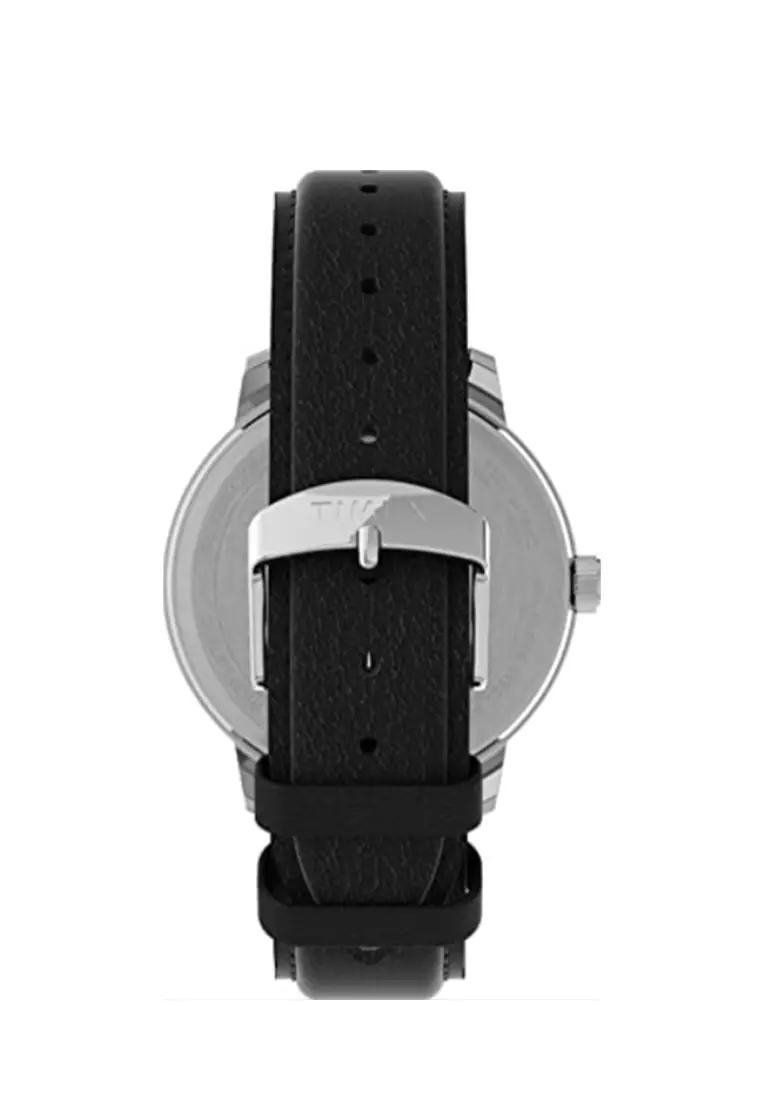 Buy Timex Timex Easry Reader Black Leather Analog Quartz Watch For Men ...