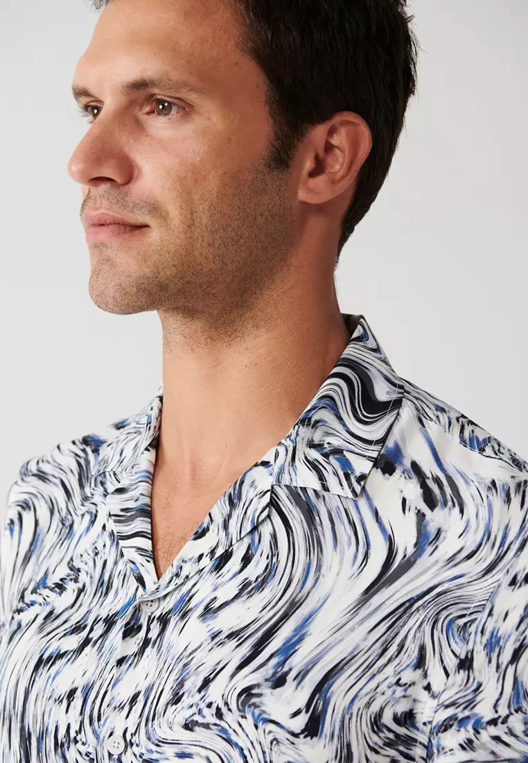 Buy Avva Regular Fit Viscose Shirt 2025 Online | ZALORA