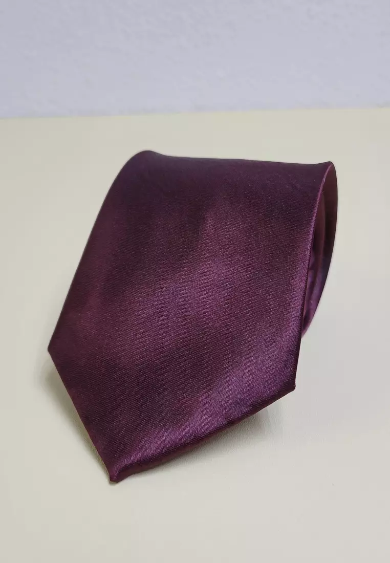 Buy Kings Collection Solid Color Fuchsia Tie Formal Necktie for Men ...