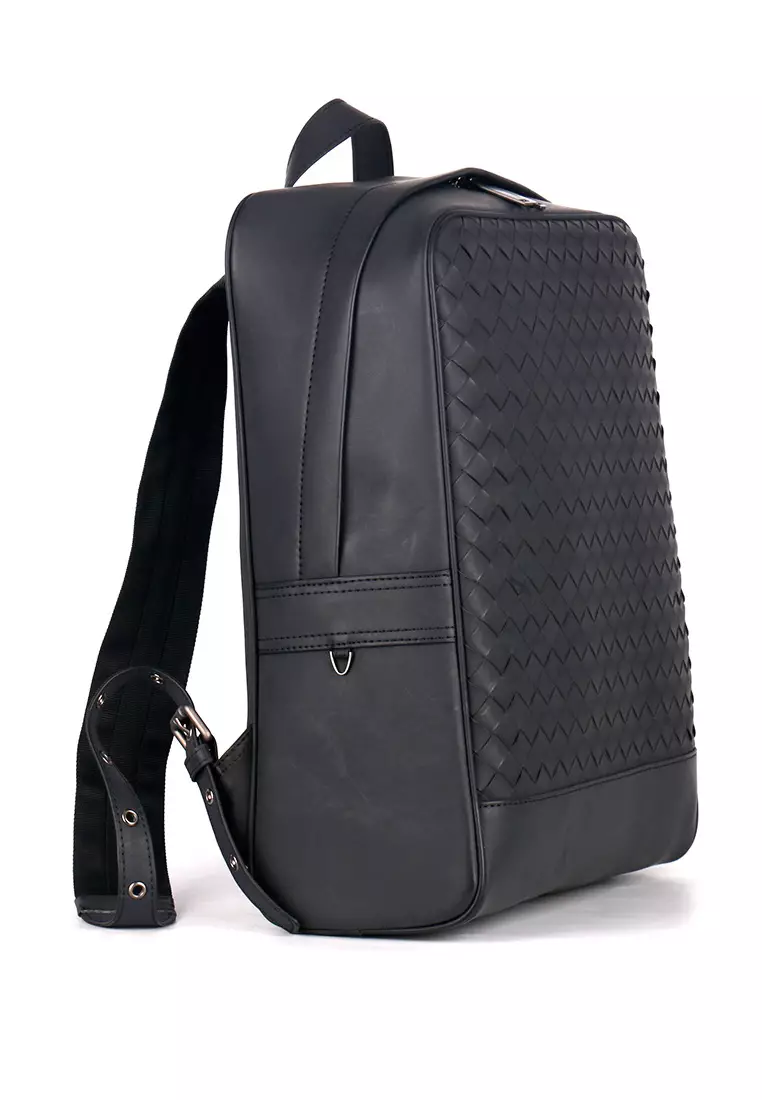 Buy Lara Men's Cow Leather Handmade Weave Backpack Online | ZALORA Malaysia