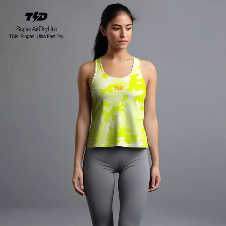 Jual TD Active LSC57 Crop Tank Top Olahraga Camo SuperAirDry Lite Warna ...
