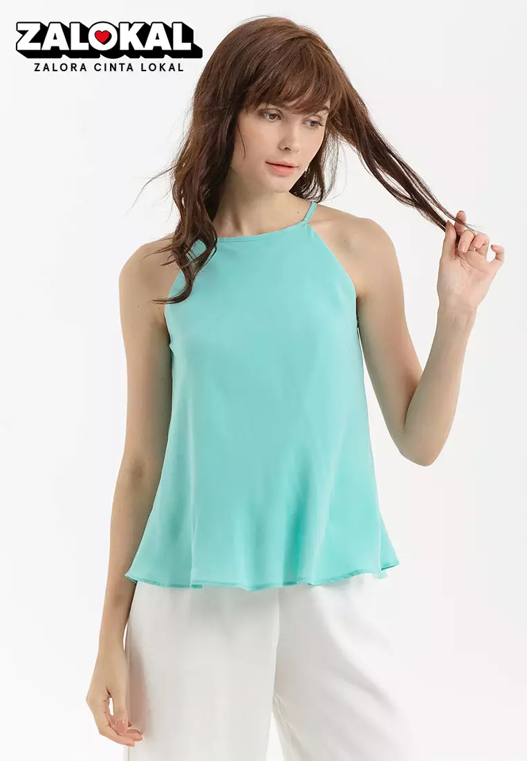 Jual Cloth Inc Spaghetti Halter Top Original 2024 | ZALORA Indonesia