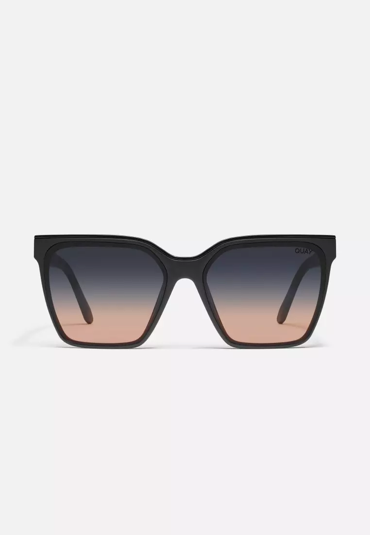Buy QUAY Level Up Sunglasses - Matte Black/Black Fade To Coral 2025 ...
