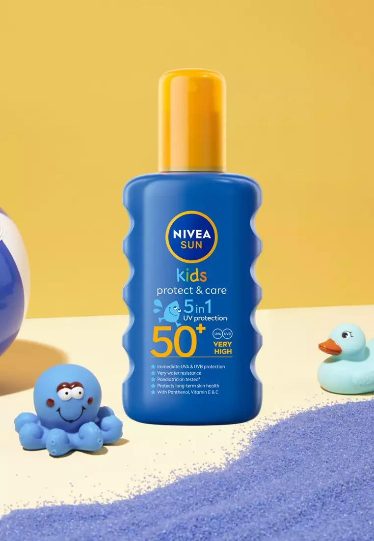 Buy Nivea Sun Kids Protect & Care 5-in-1 UV Protection, Water Resistant ...