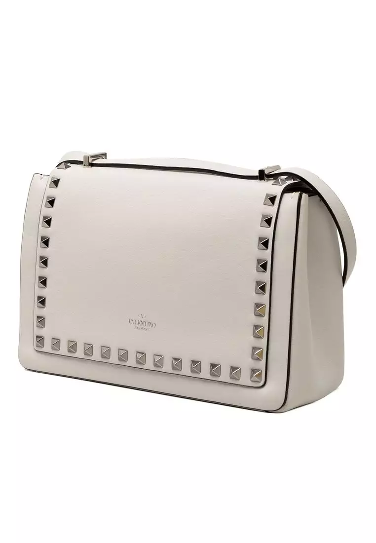 Buy Valentino Pre-Loved Valentino Leather Rockstud Flip Lock Crossbody ...