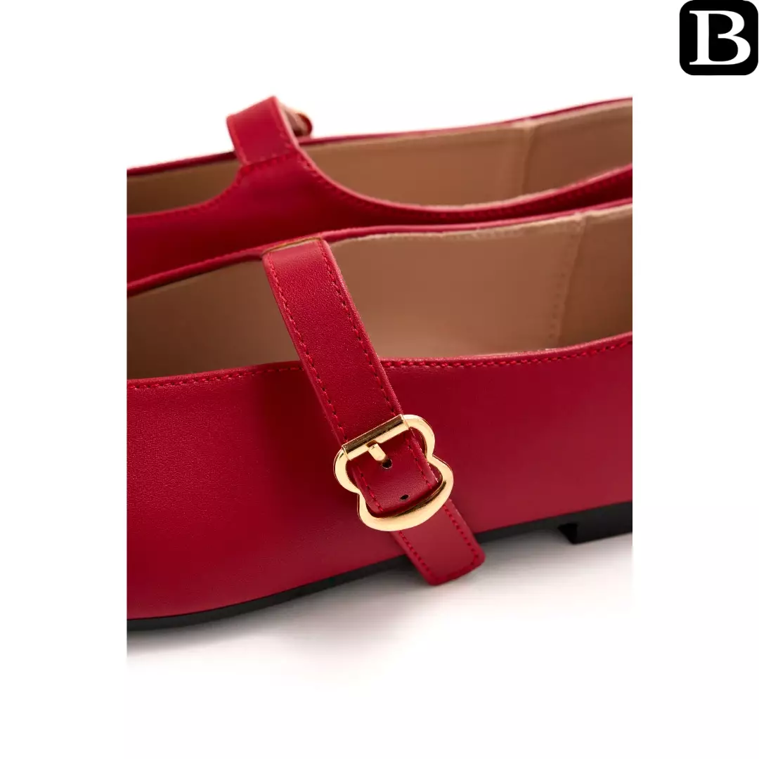 Jual Berrybenka Label Sofia Meiji Leather Mary Jane Red Original 2025 ...