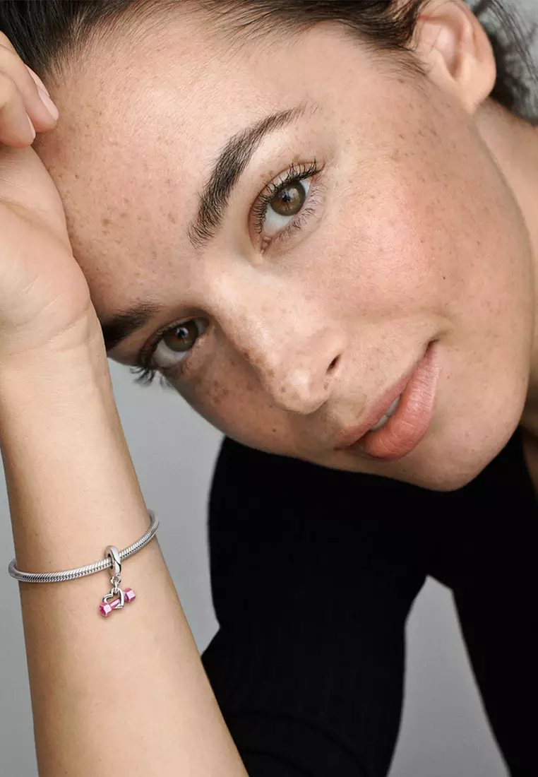 Buy PANDORA Pandora Dumbbell & Heart Dangle Charm Online | ZALORA Malaysia