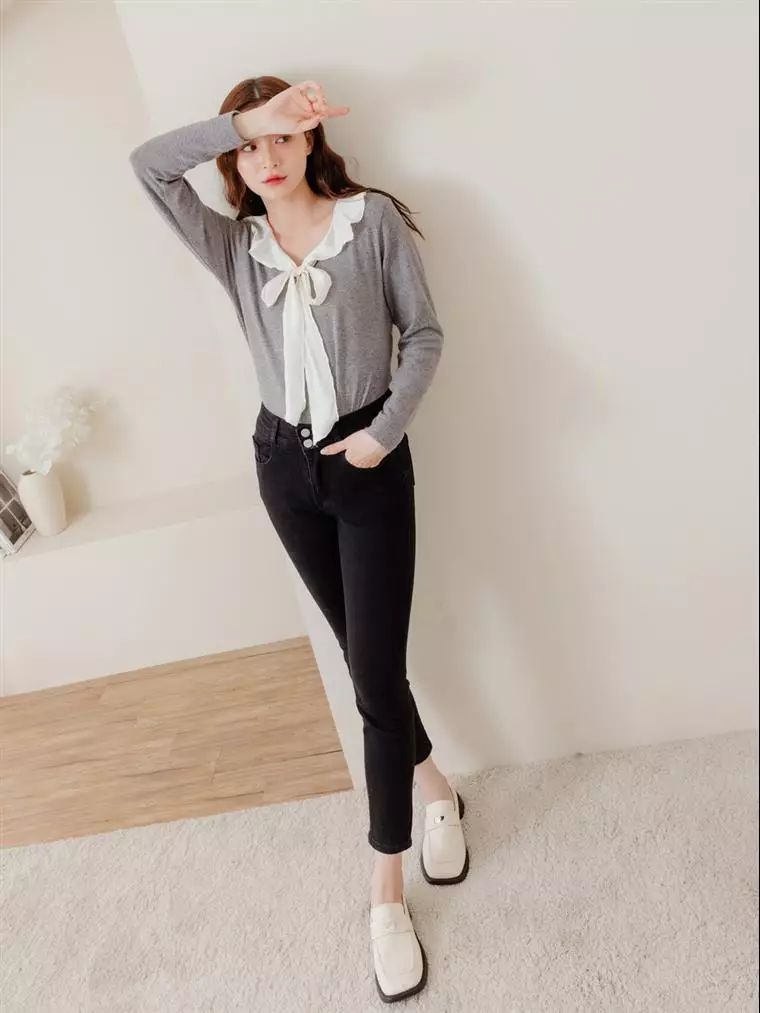 OBSTYLE Visual Slim -5KG．Elastic Brushed Denim Magic Slimming Long Pants [BA6958] 2025 | Buy ...
