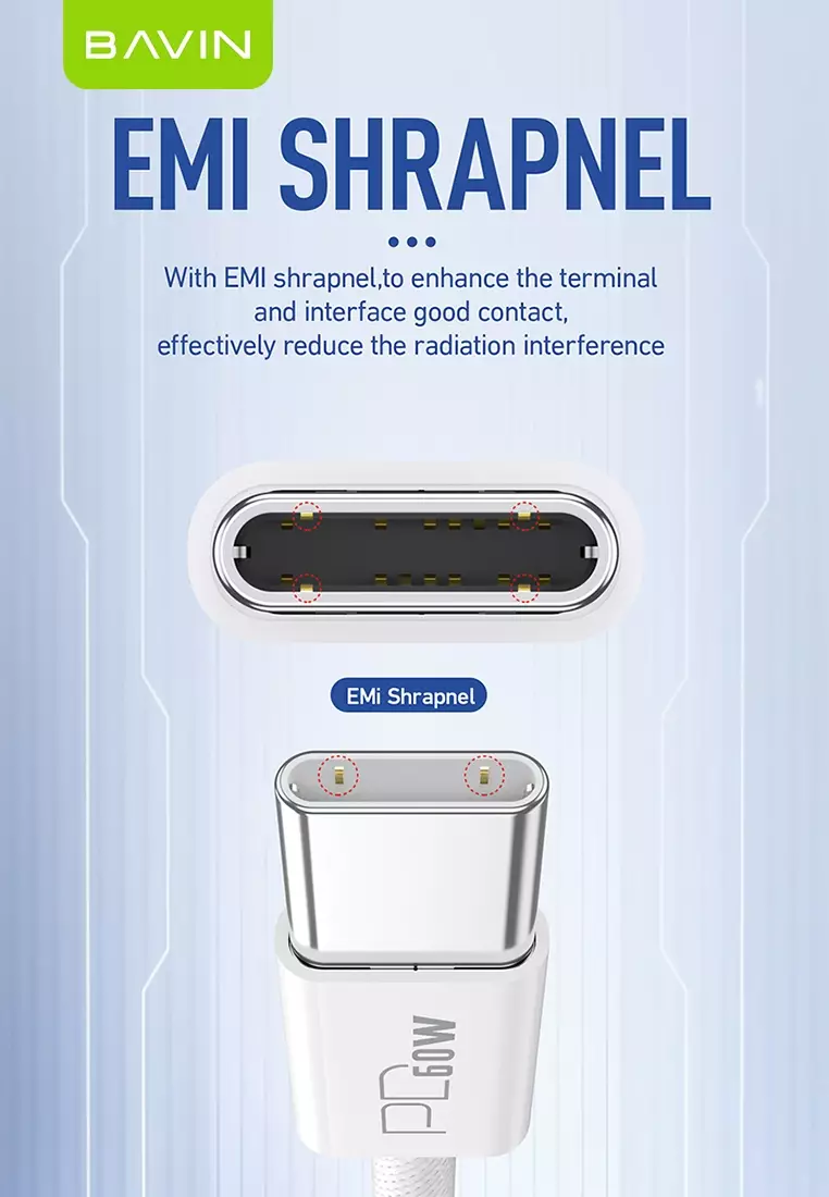 Buy BAVIN CB325 18W Fast Charging Data Cable Cord w/ 480Mbps Data Transmission Cable Nylon ...