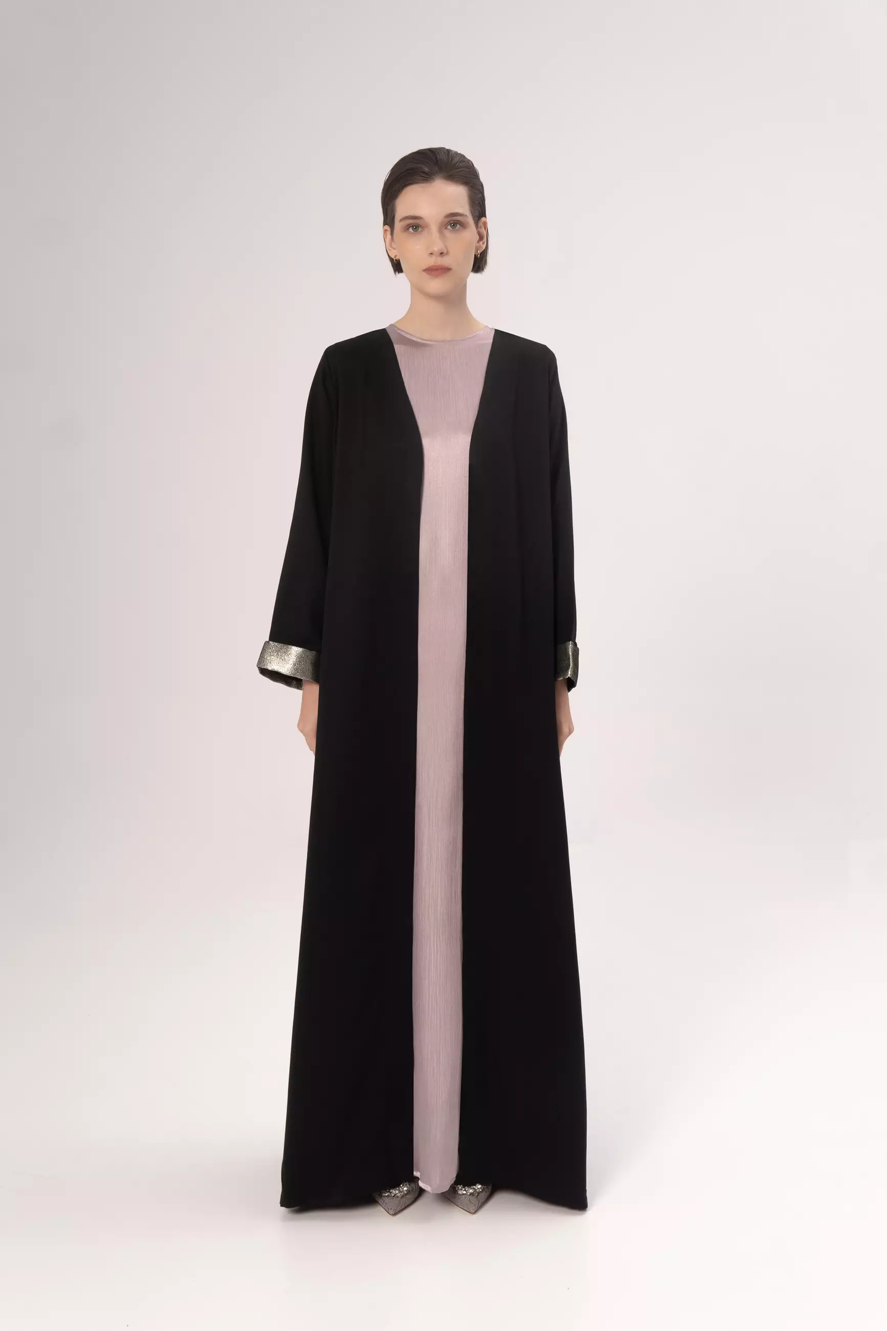 Jual Demure & Co DEMURE&CO - DESSENTIALS SAMARA OPEN ABAYA IN BLACK ...