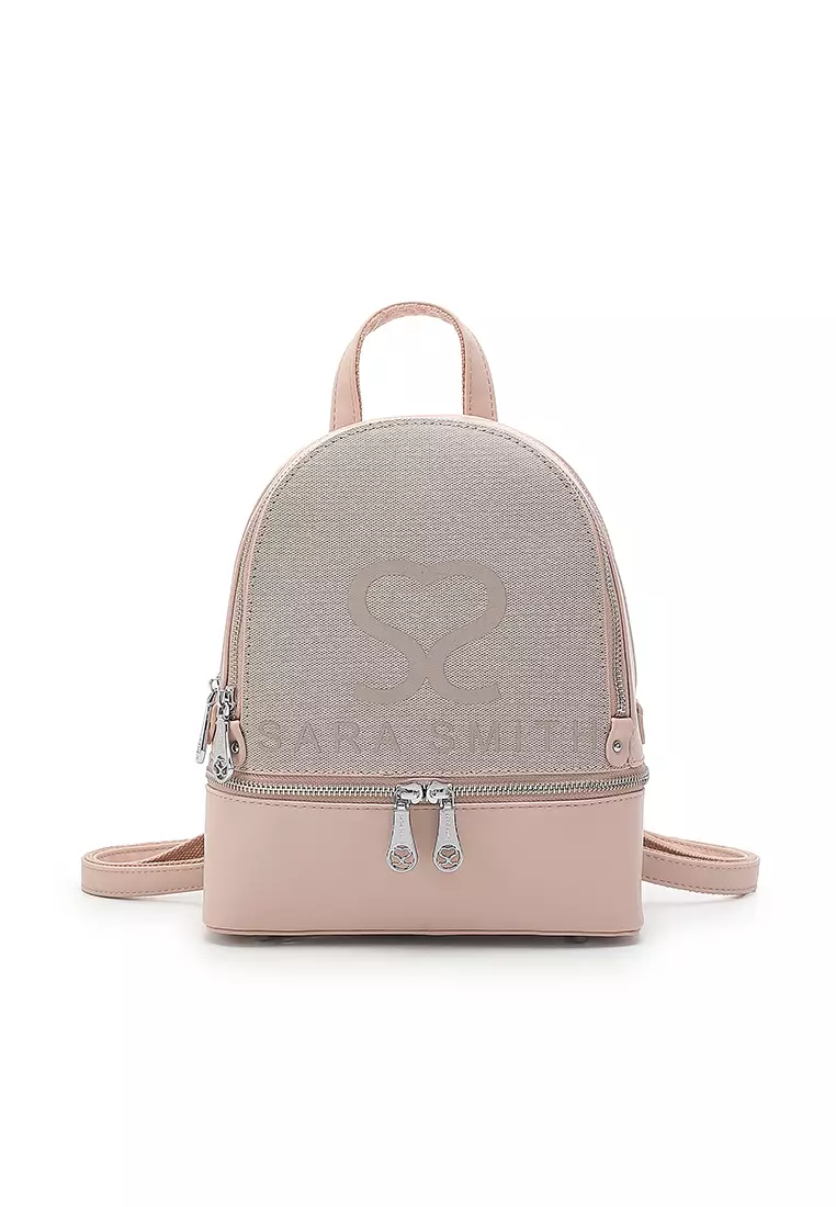 Buy Sara Smith Women's Logo Backpack - Pink 2025 Online | ZALORA