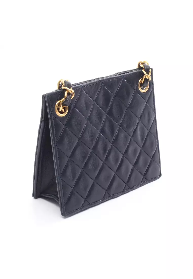 Buy Chanel Pre-Loved Chanel matelasse mini chain shoulder bag lambskin ...