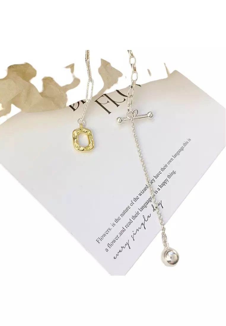 Buy Lara S925 Silver Lava Unique Lockbone Chain 2025 Online | ZALORA