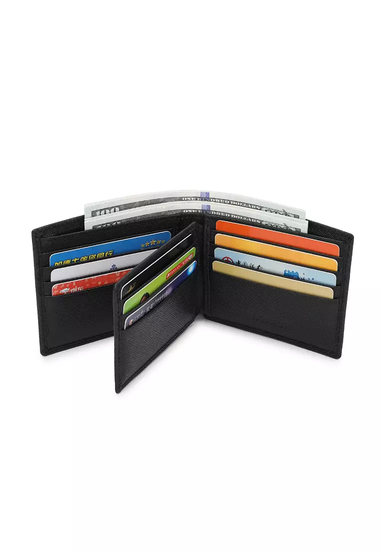 Buy Volkswagen Men's RFID Genuine Leather Bi Fold Center Flap Short ...