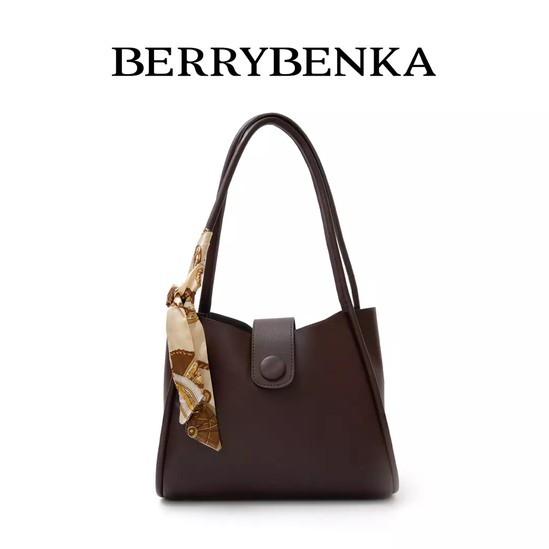 Jual Berrybenka Label Tekka Kanaya Tote Bag Dark Brown Original 2026 ...