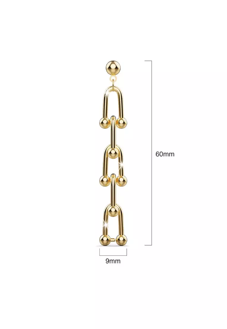 Buy Obsession Dania U-Link Chain Earrings In Gold 2026 Online | ZALORA