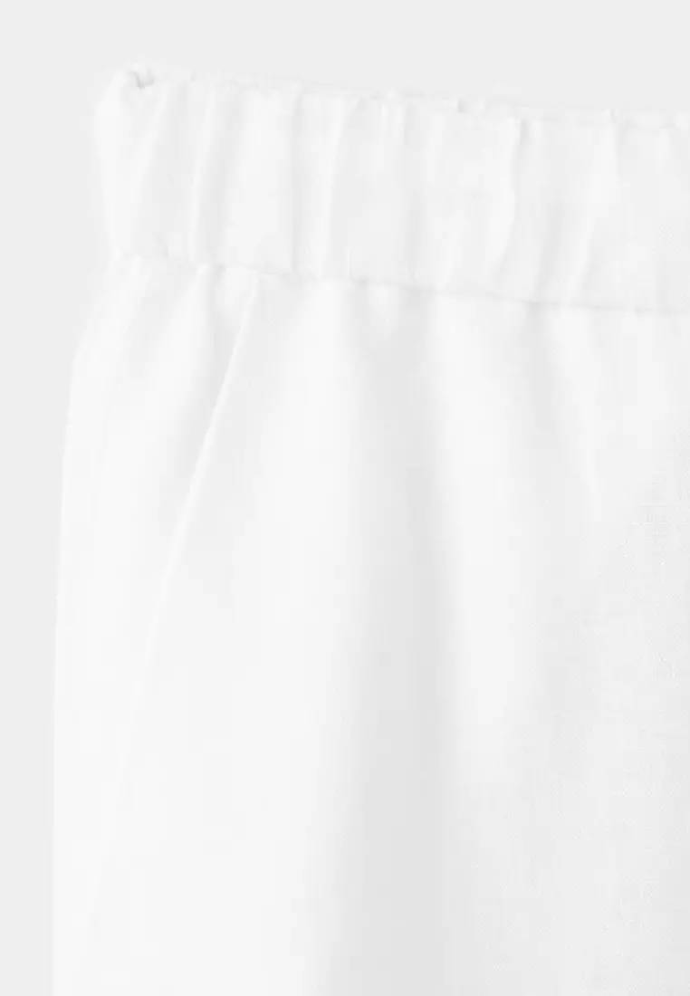 Buy Mango Linen Wide-Leg Trousers 2026 Online | ZALORA
