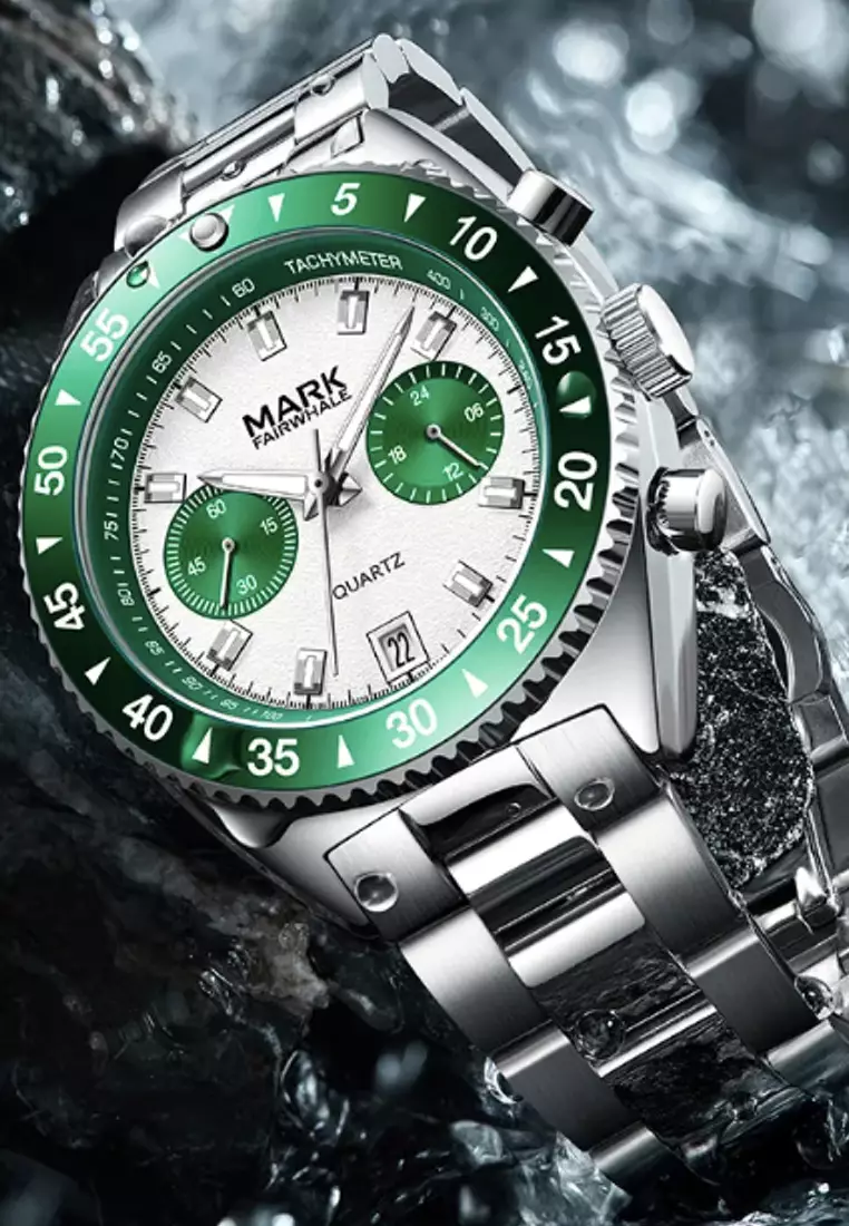 Buy Mark Fairwhale Unisex Alloy Chronograph Quartz Watch, 44mm ...