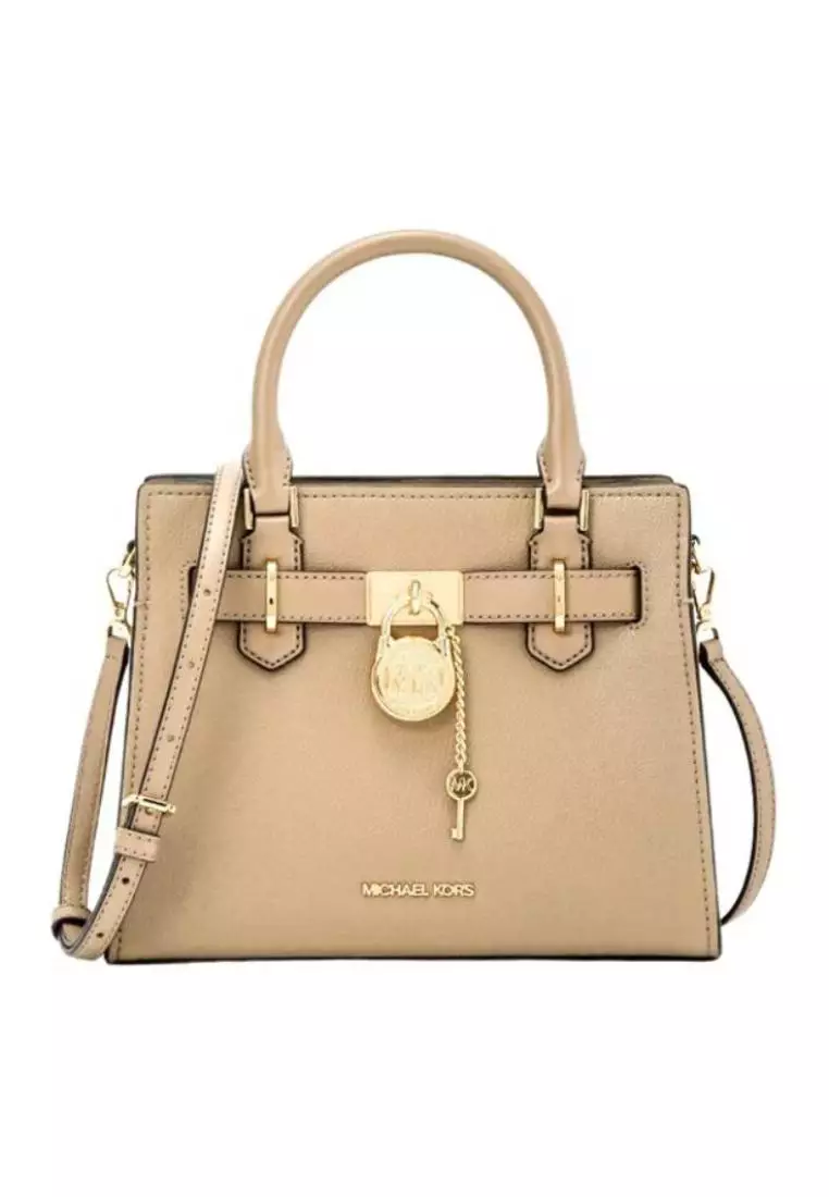 Jual MICHAEL KORS Michael Kors Hamilton XS Satchel Crossbody Leather Camel Original 2024 ...